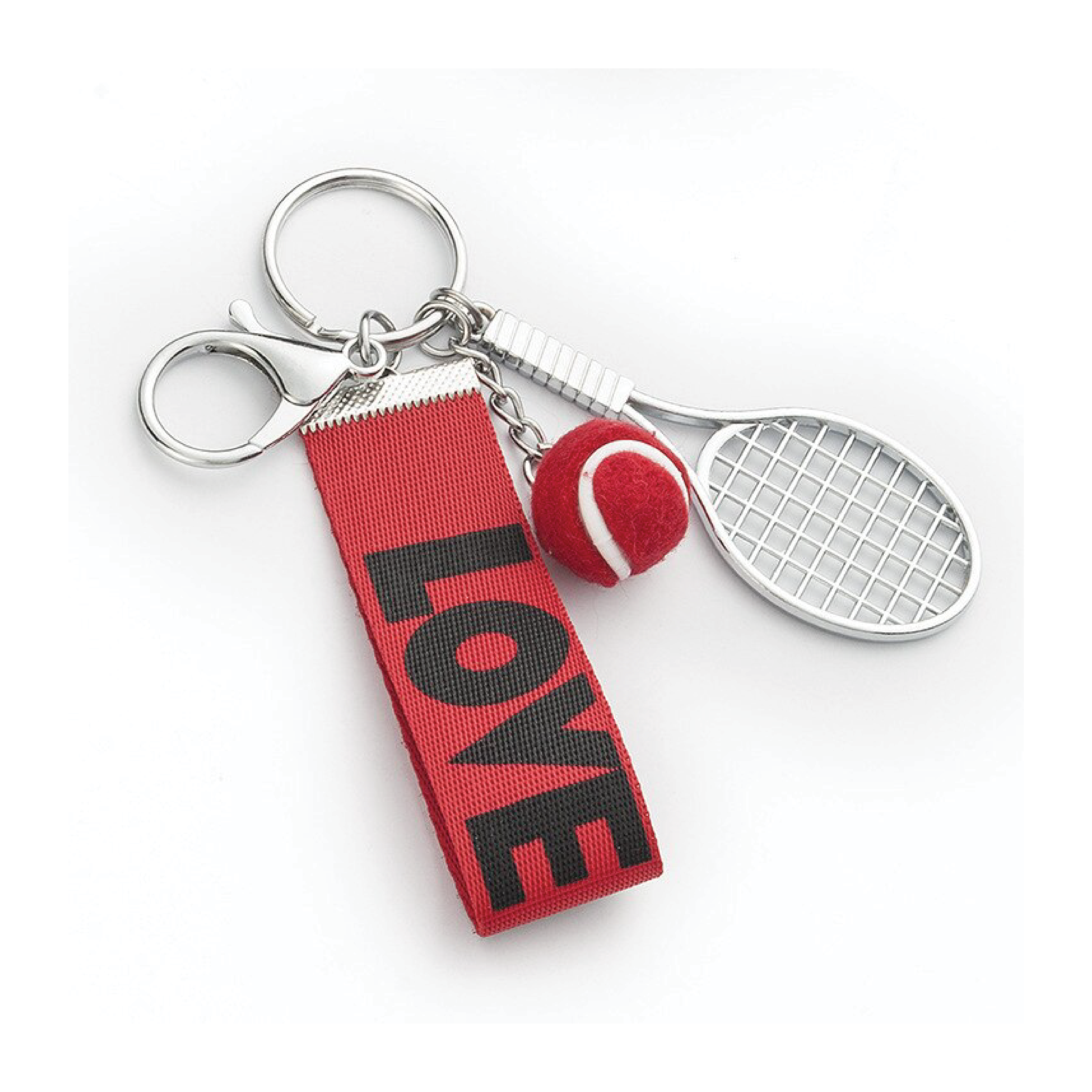 Tennis Racquet Keychain - Red – Racquet Inc